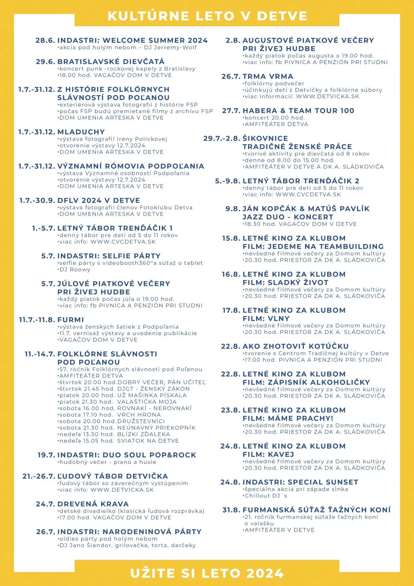 Kultúrne leto v Detve